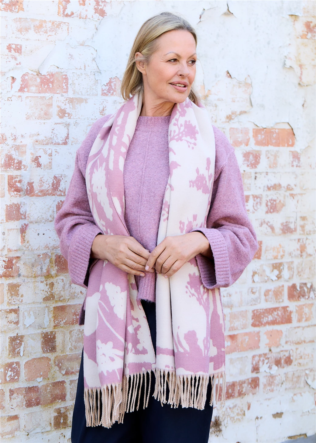 Super Soft Floral Jacquard Scarf